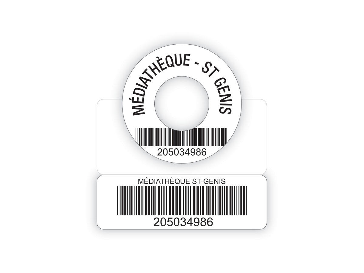 Macarons de propriété Ø 35 mm avec rappel 50 x 16 mm - Fabélis